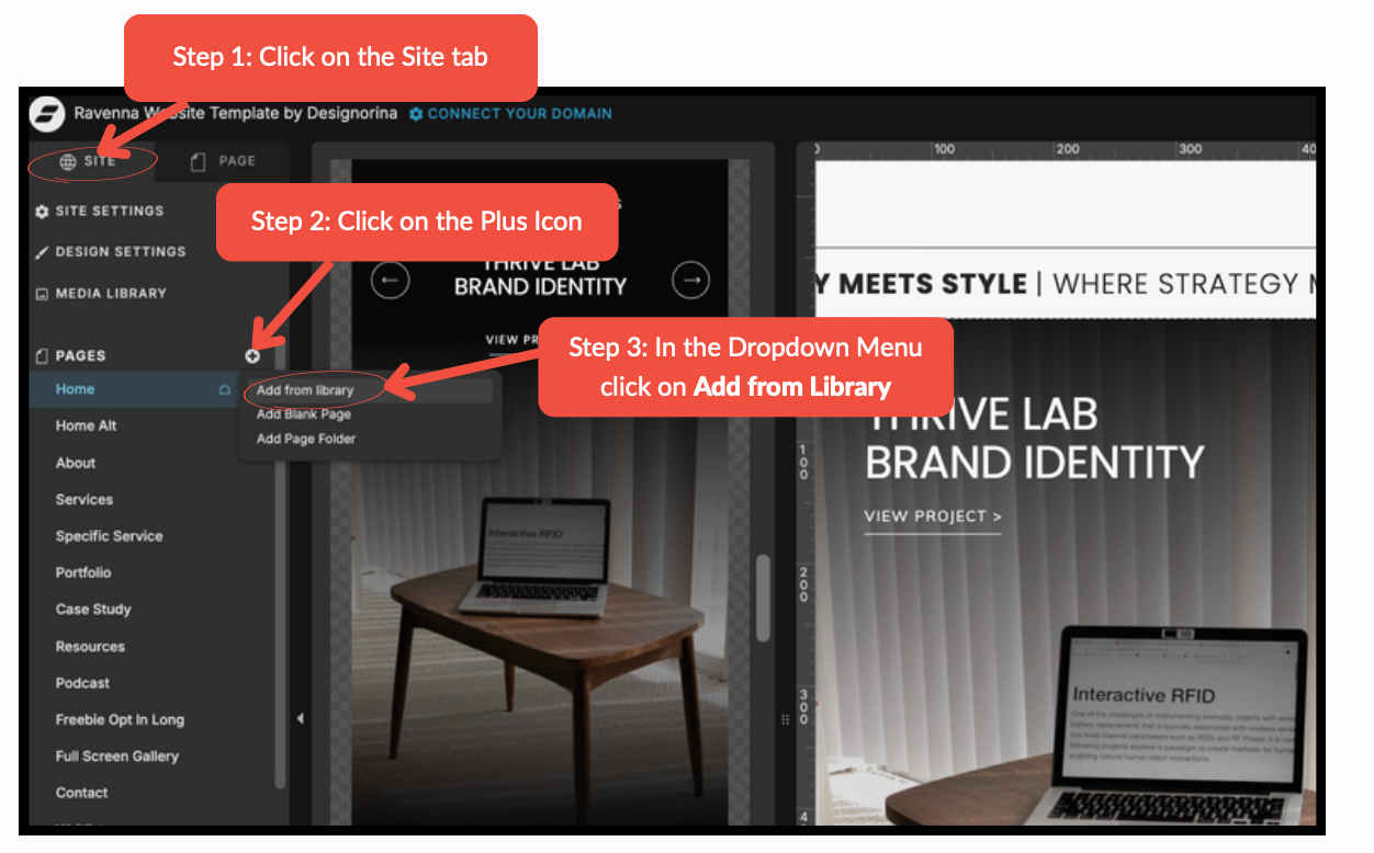How to Add Showit Add-On Pages to Your Existing Site